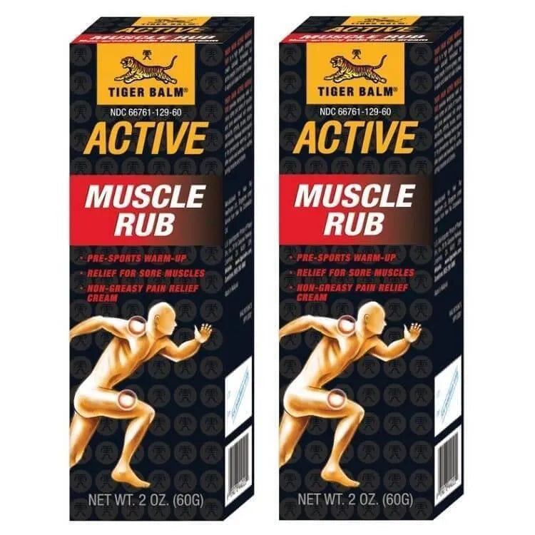 2 Boxes of Tiger Balm Active Muscle Rub, Non-Greasy (2oz.) – New Green ...