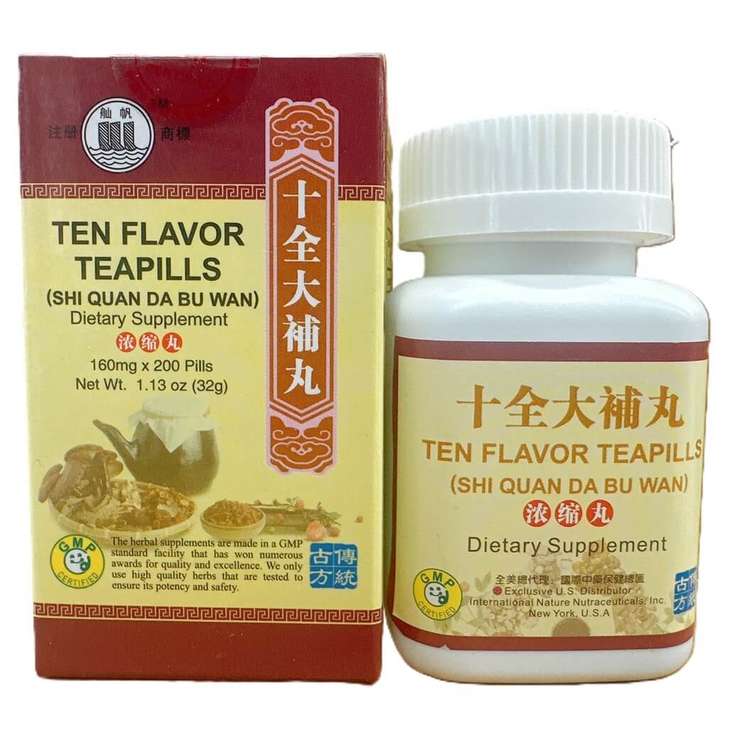 Ten Flavor Teapills (Shi Quan Da Bu Wan) Extra Concentrated (200 Pills ...