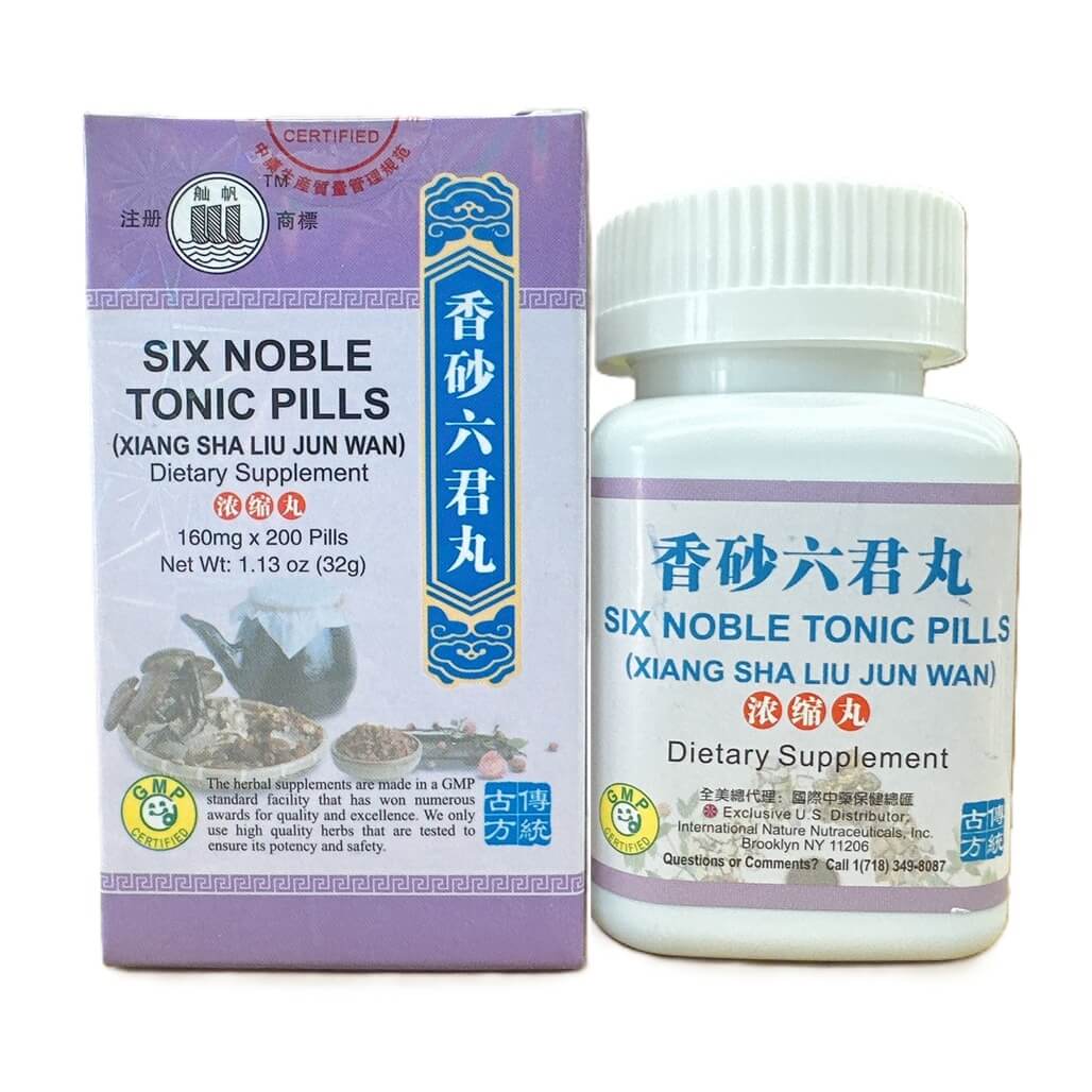 Six Noble Tonic (Xiang Sha Liu Jun Wan) Extra Concentrated (200 Pills ...