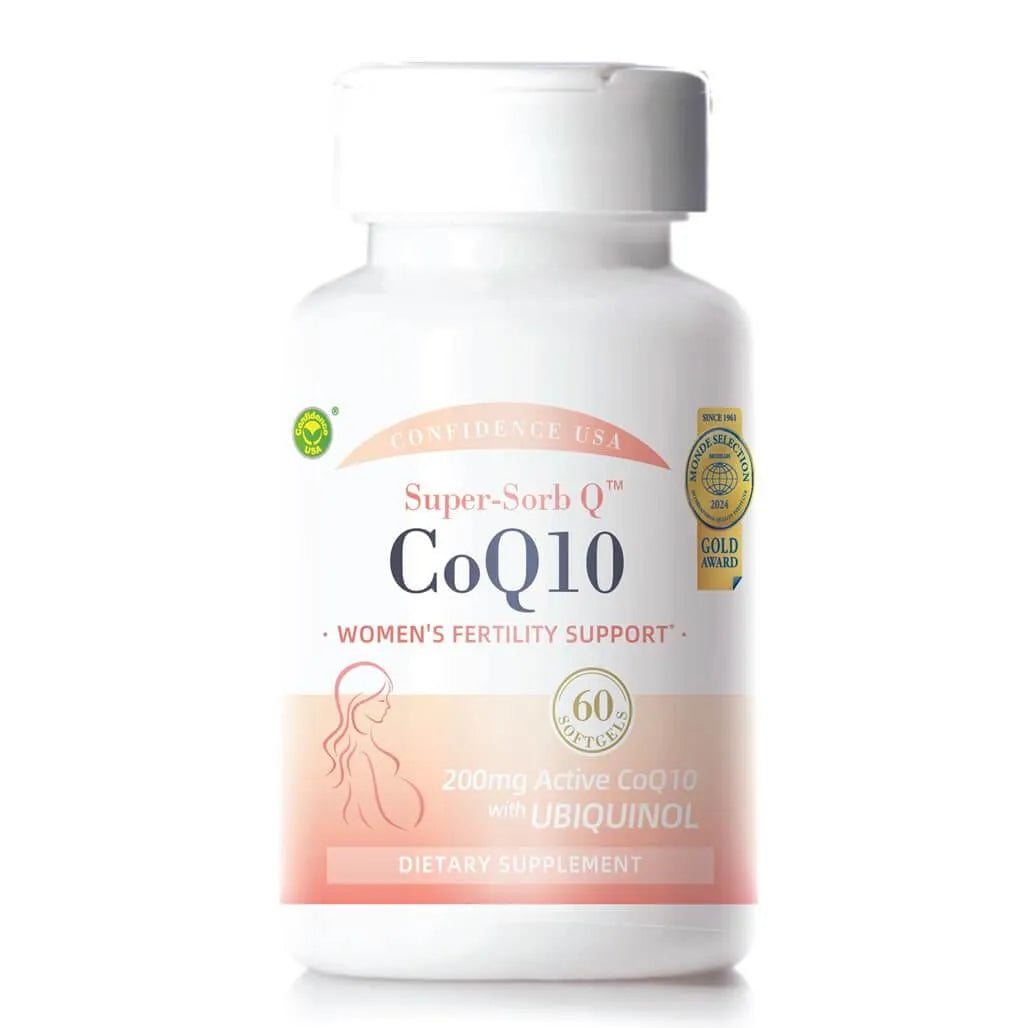 Super-Sorb Q, 200mg CoQ10 with Ubiquinol, Women's Feritility Support ...