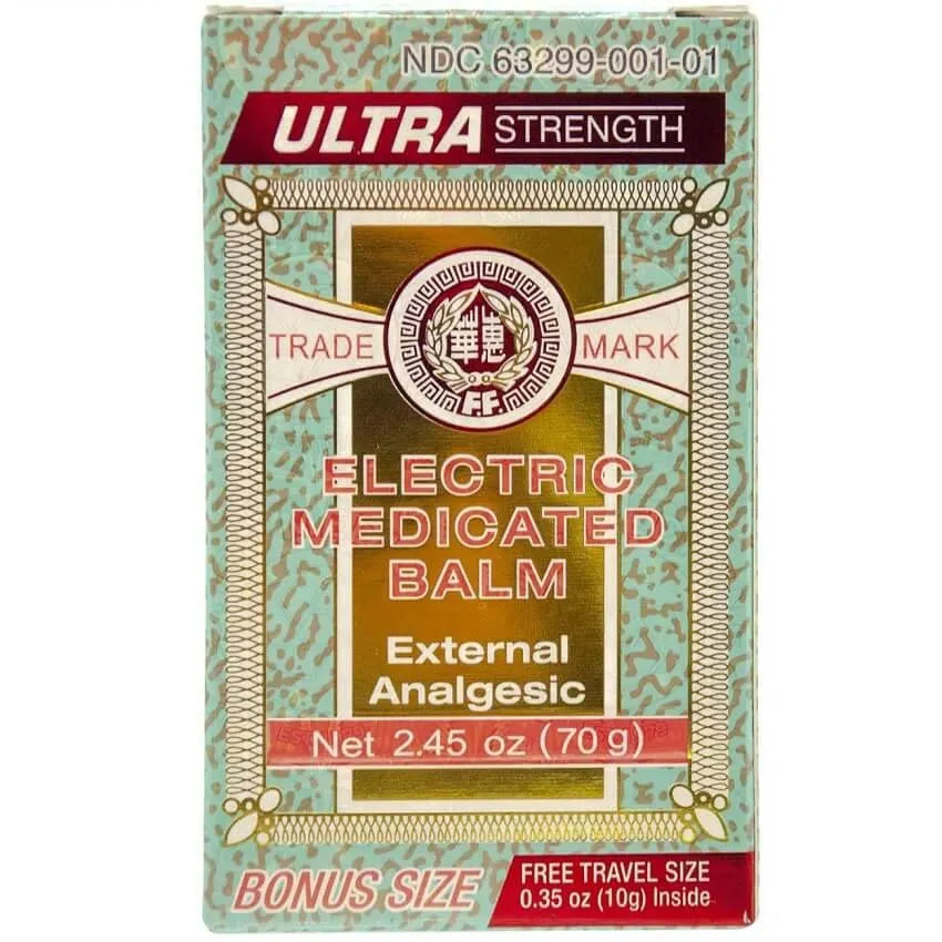Electric Medicated Balm External Analgesic Jar (2.45 Oz) + Travel Size ...