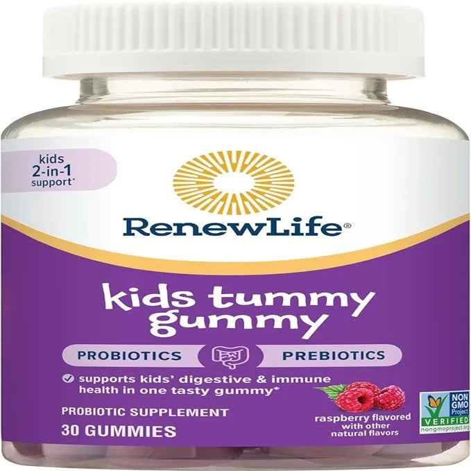 Renew Life Kids Tummy Gummy Prebiotic and Probiotic (30 Gummies) – New ...