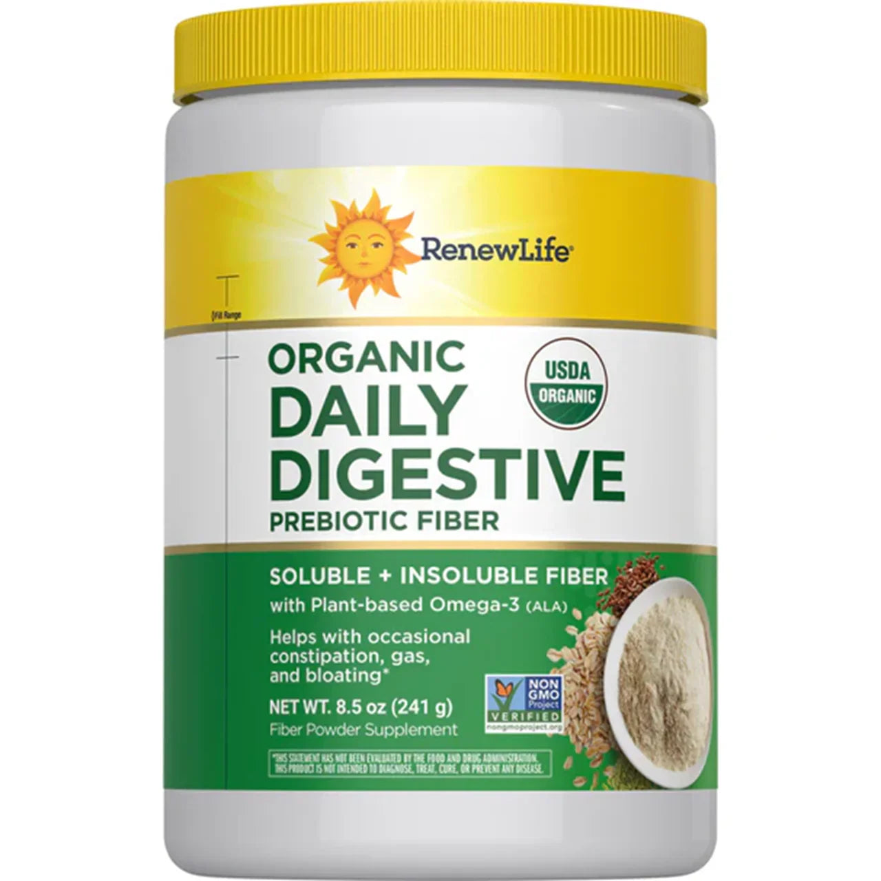 Renew Life Organic Daily Digestive Prebiotic Fiber (8.5 oz / 241 g ...
