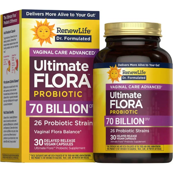 Renew Life Ultimate Flora Vaginal Care Advanced 70 Billion (30 Delayed ...