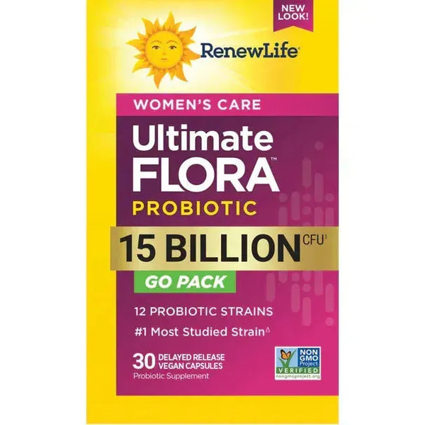Renew Life Women's Care Ultimate Flora Probiotic 15 Billion Go Pack (3 ...