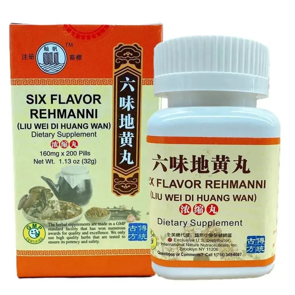Six Flavor Rehmanni, Liu Wei Di Huang Wan Extra Concentrated (200 Pill ...