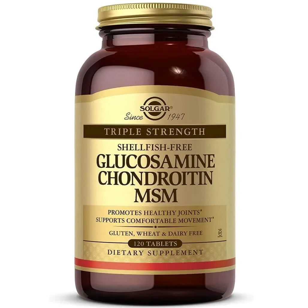 Solgar Triple Strength Glucosamine Chondroitin MSM Shellfish-Free (120 ...